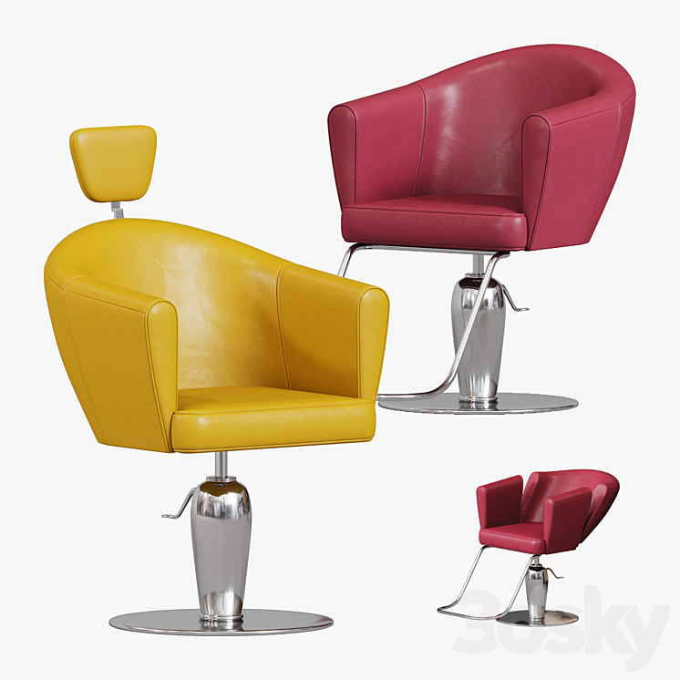 Maletti MUSETTE Barber chair for women - Beauty salon - 3D model