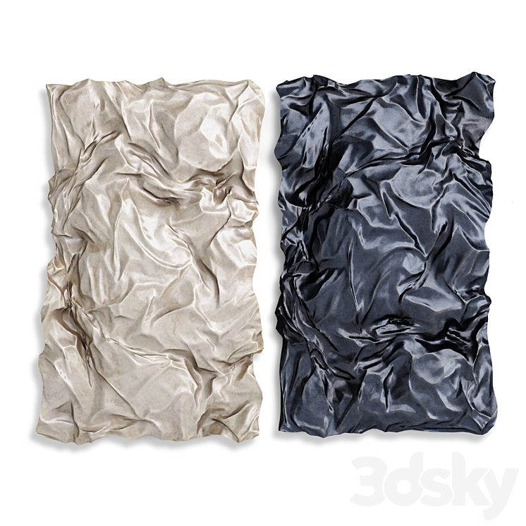 Wrinkled metal wall art - Other decorative objects - 3D model