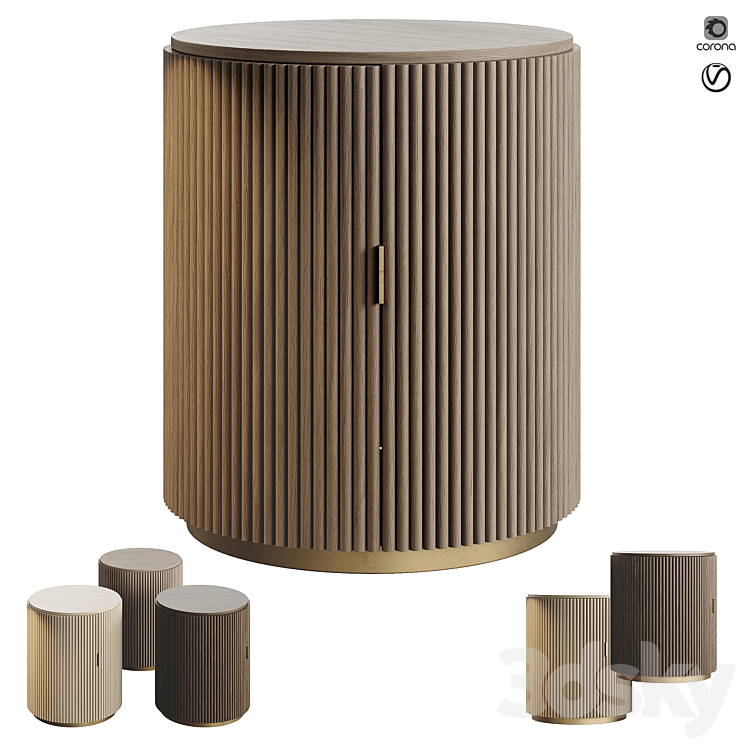 Shake Design Hege 5 Bedside Table - Sideboard & Chest of drawer - 3D model