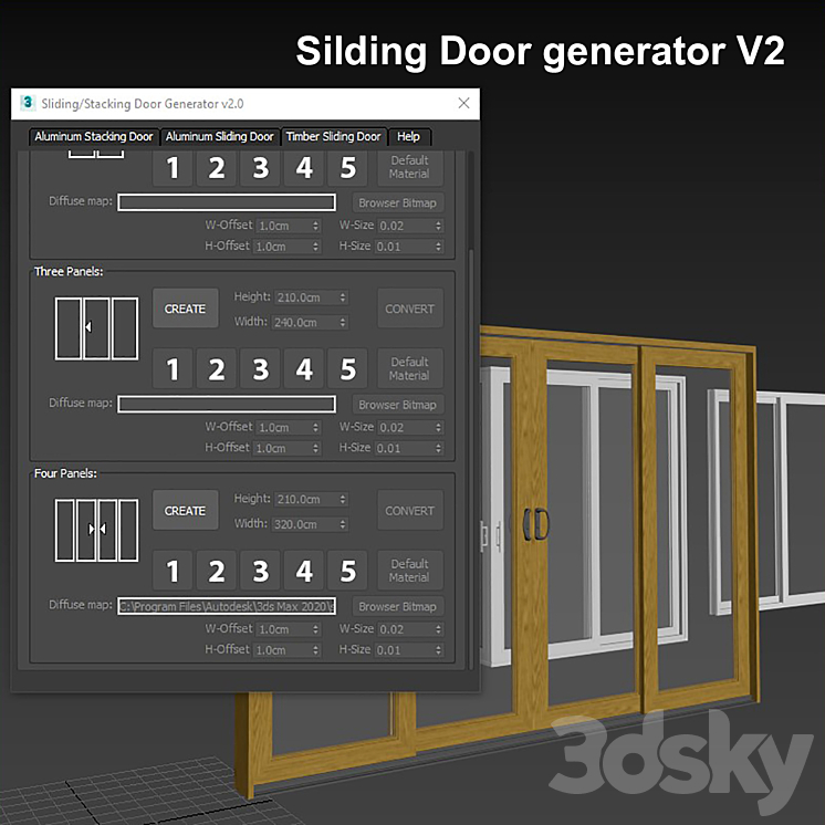 Sliding door generator V2 with 16 style - Scripts - 3D model