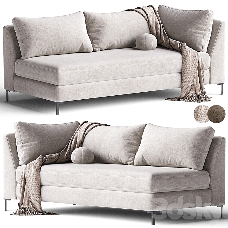 Decker White Performance - Sofa - 3D model