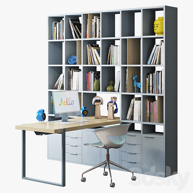 Workplace 002 - Office furniture - 3D model