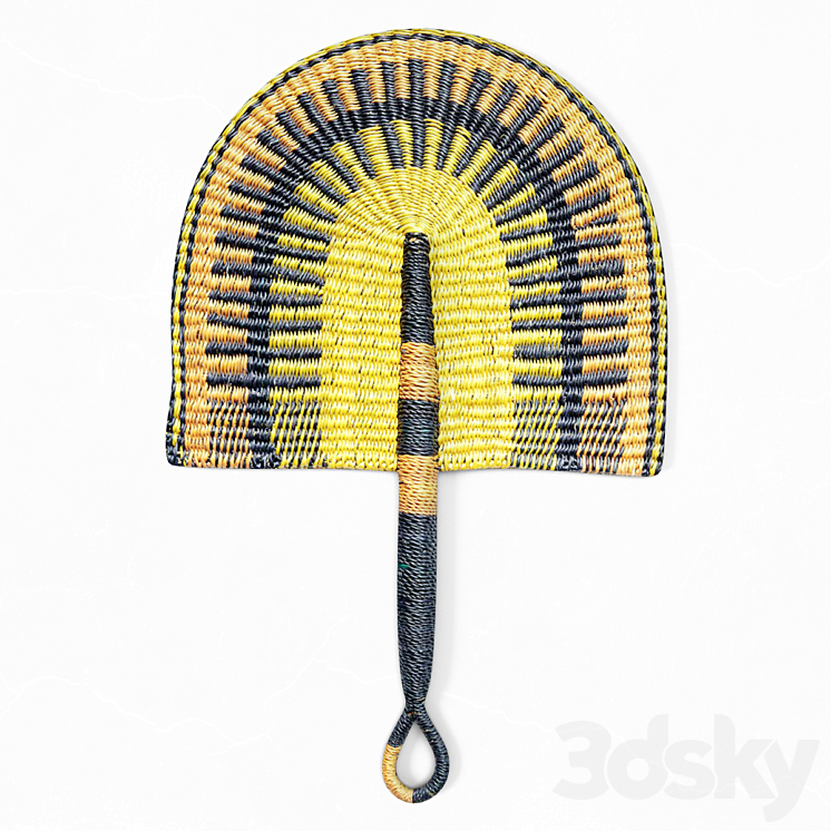 African Handwoven Fan 25 - Other decorative objects - 3D model
