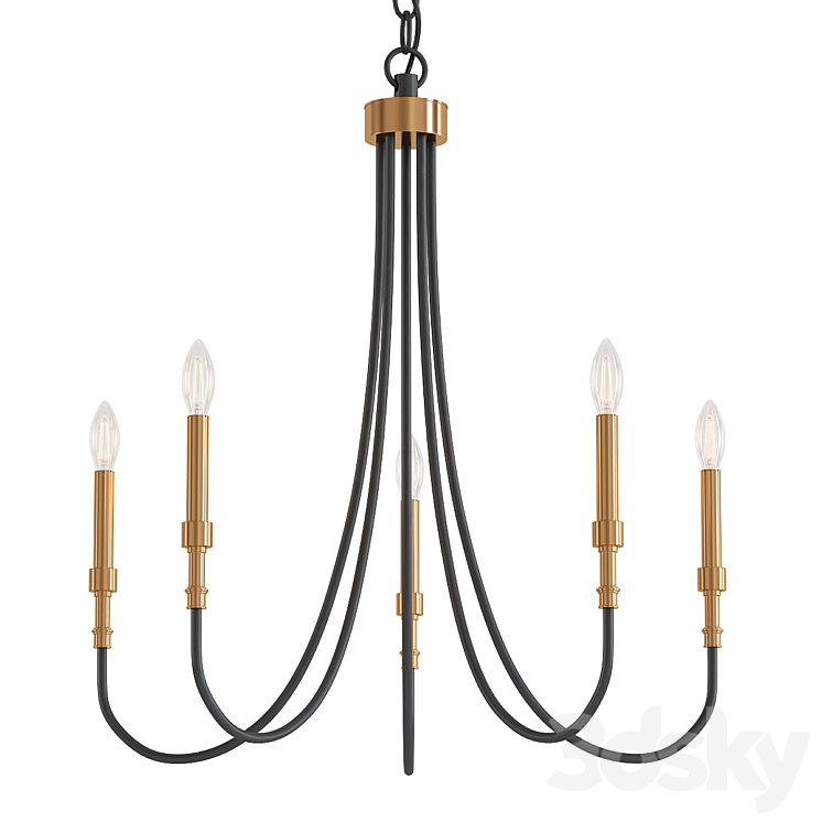 MOTINI 5 chandelier - Pendant light - 3D model