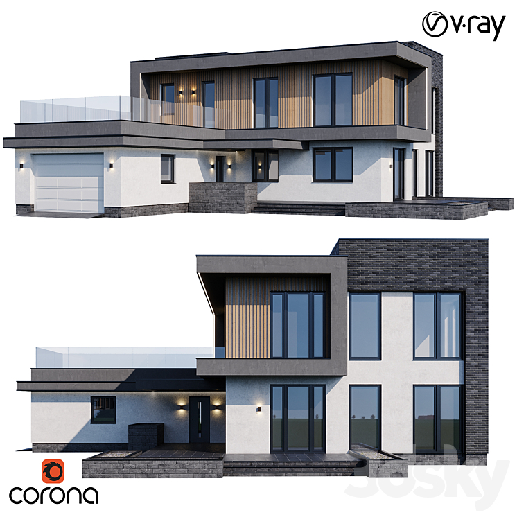 modern house 47 - Building - 3D model