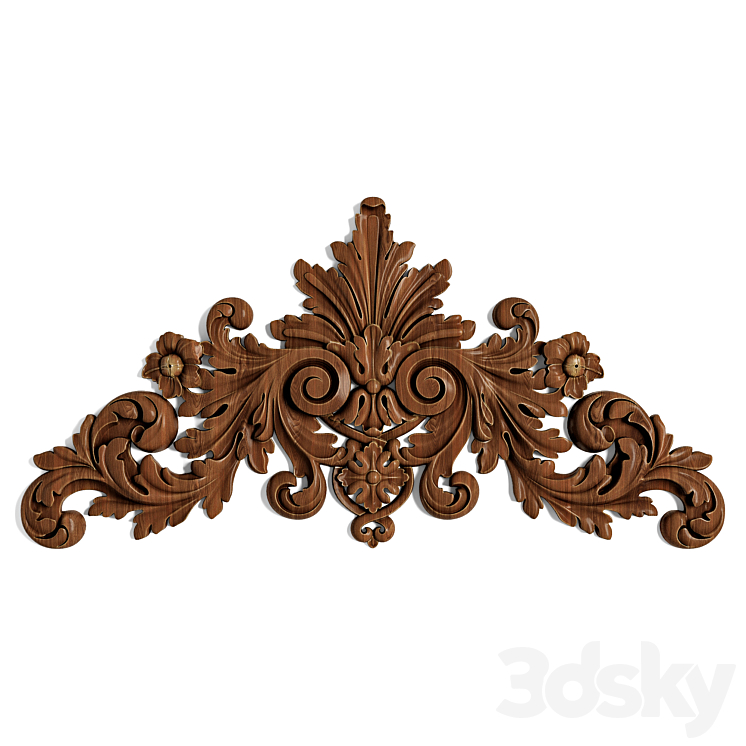 Carved Cartouche 001 - Decorative plaster - 3D model