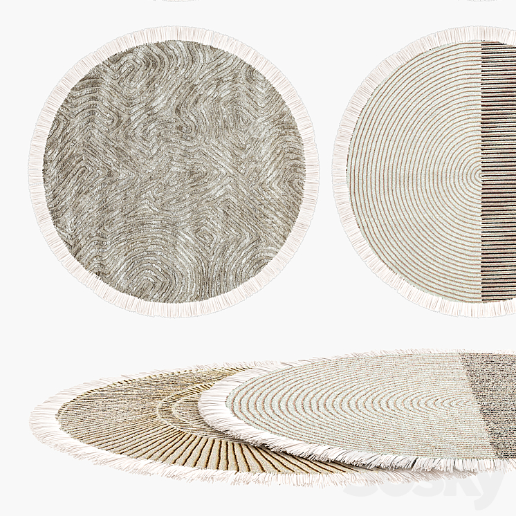 Round rugs set - Carpets - 3D model