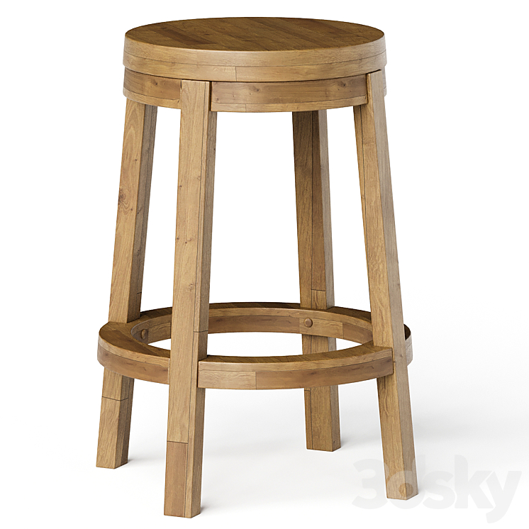 Spin Counter and Bar Stool - Chair - 3D model
