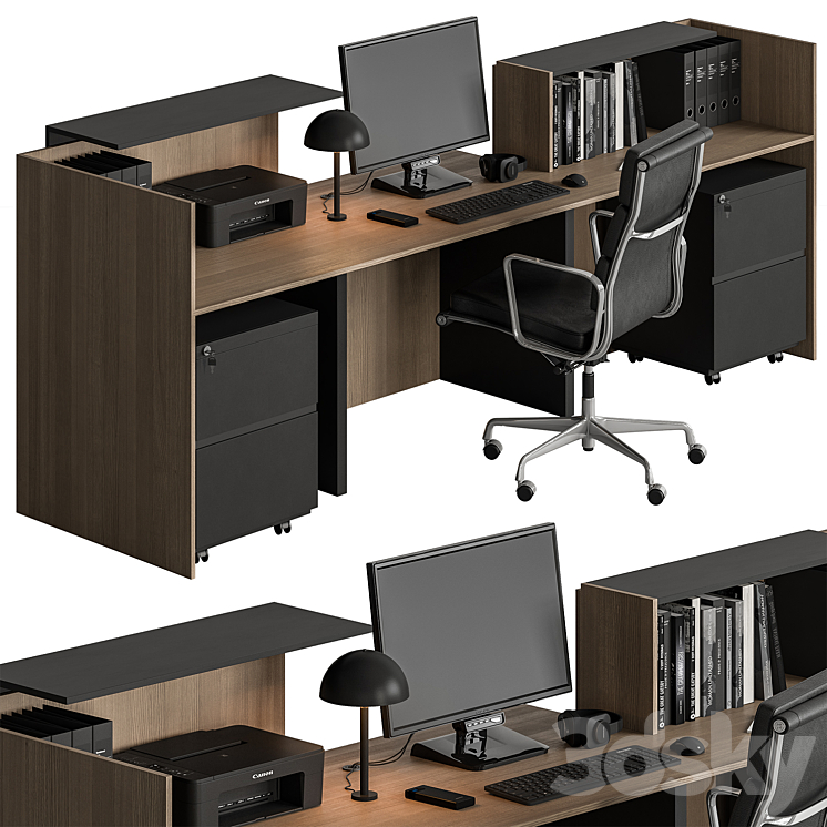 Manager Set - Office Furniture 441 - Office furniture - 3D model
