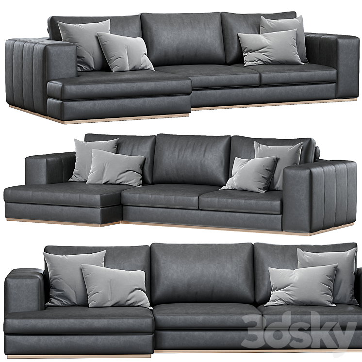 Laskasas CHARLIE Upholstered 3 seater - Sofa - 3D model
