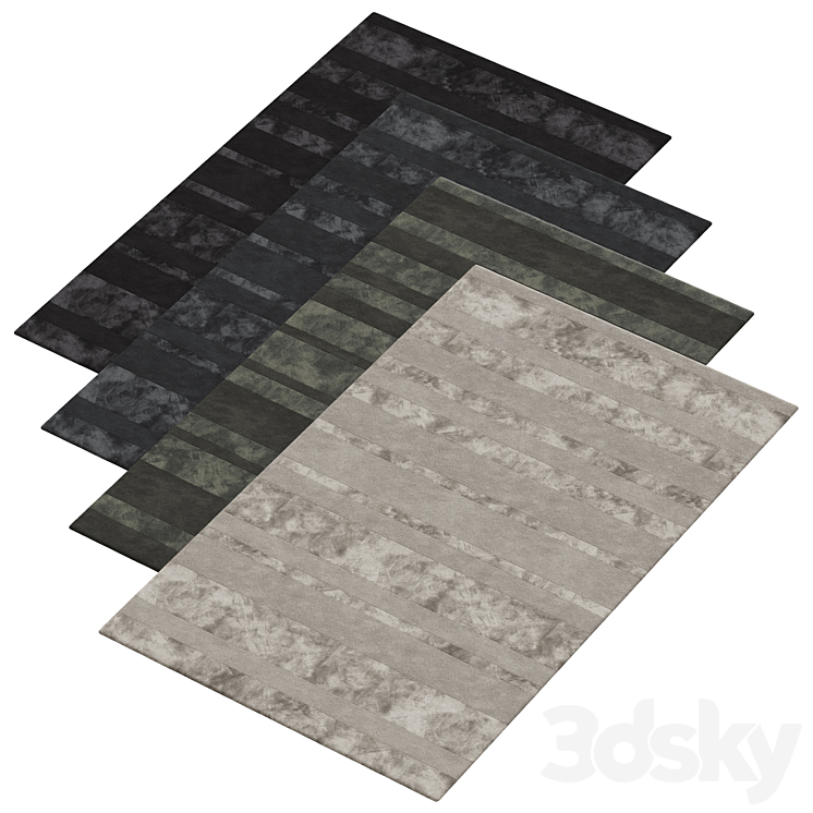 Minotti Dibbets Barcode - Carpets - 3D model