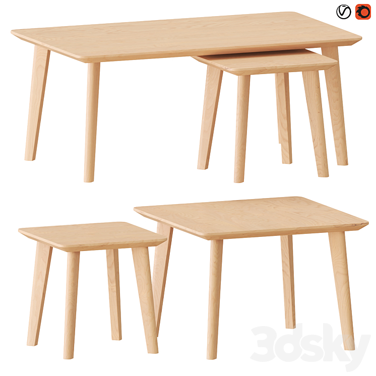 IKEA LISABO Tables - Table - 3D model