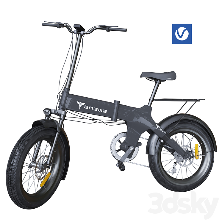 electric folding Enguie bike - Ground Transport - 3D model
