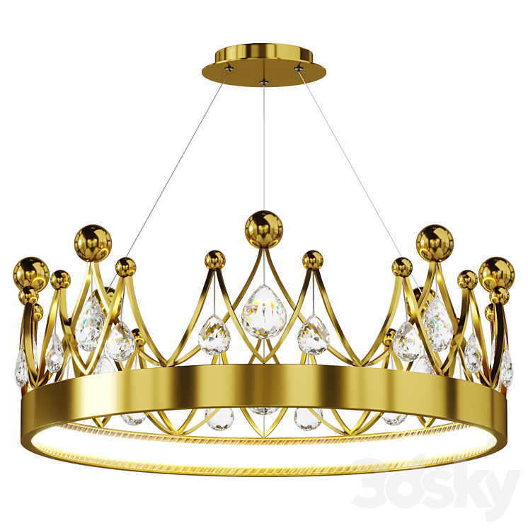 crown chandelier - Pendant light - 3D model