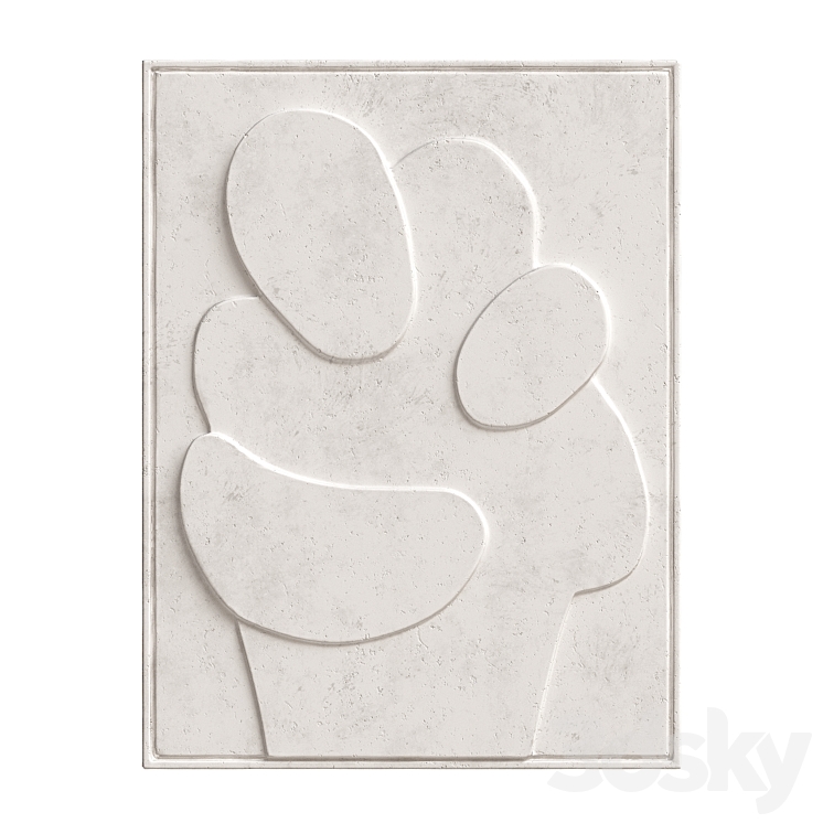 Gypsum panel - Frame - 3D model