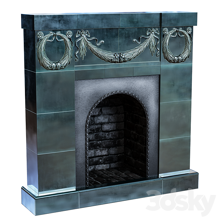 Fireplace retro - Fireplace - 3D model