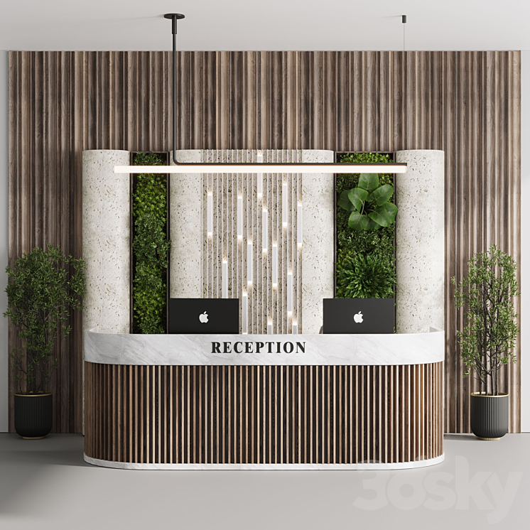 Reception Desk and Wall decor - office furniture 15 - Office furniture ...