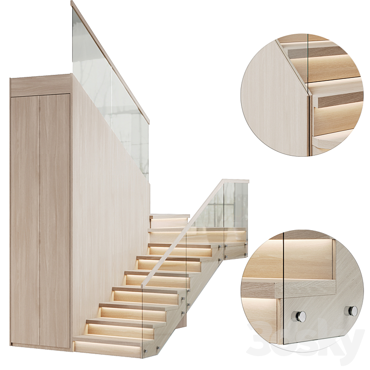 Modern stairs 3 - Staircase - 3D model
