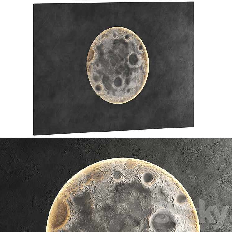 Decorative panel Moon - Other decorative objects - 3D model