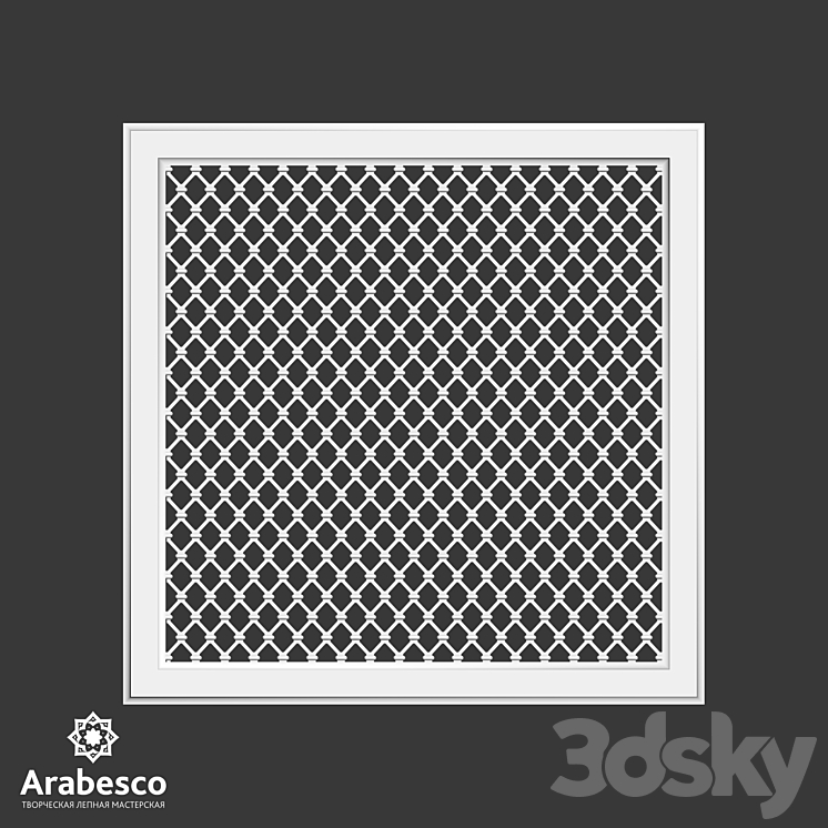 Ventilation grill Br 27 OM - Decorative plaster - 3D model