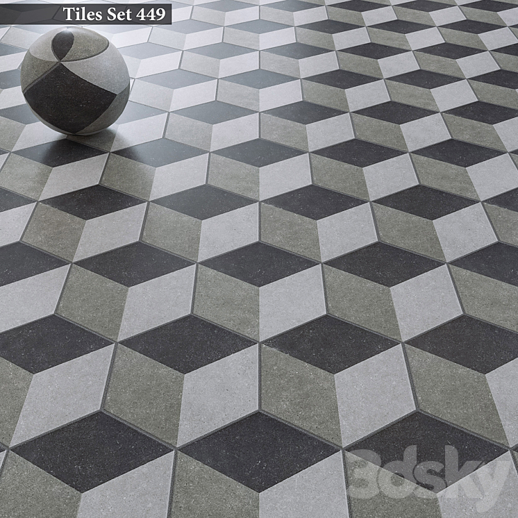 Tiles set 449 - Tile - 3D model