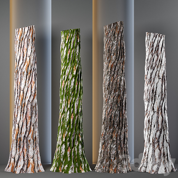 4 Tree bark and trunk vol 11 - 4k - pbr, tileable - Natural materials ...