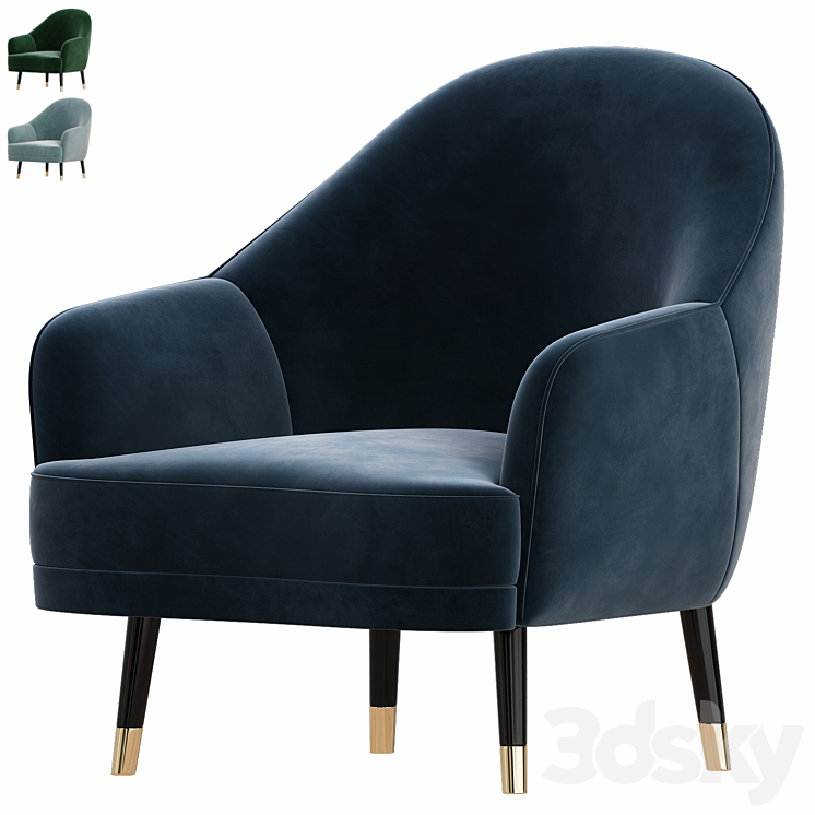 Laskasas COZY - Arm chair - 3D model