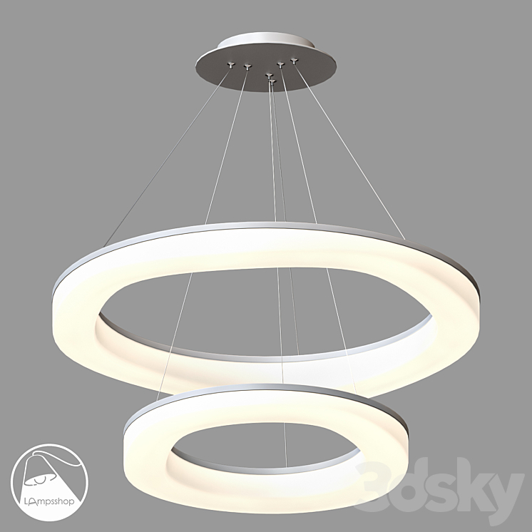 LampsShop.com L1797 Chandelier Kamelia - Pendant light - 3D model