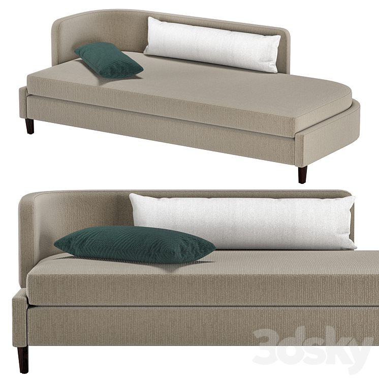 meridienne sofa 001 - Sofa - 3D model