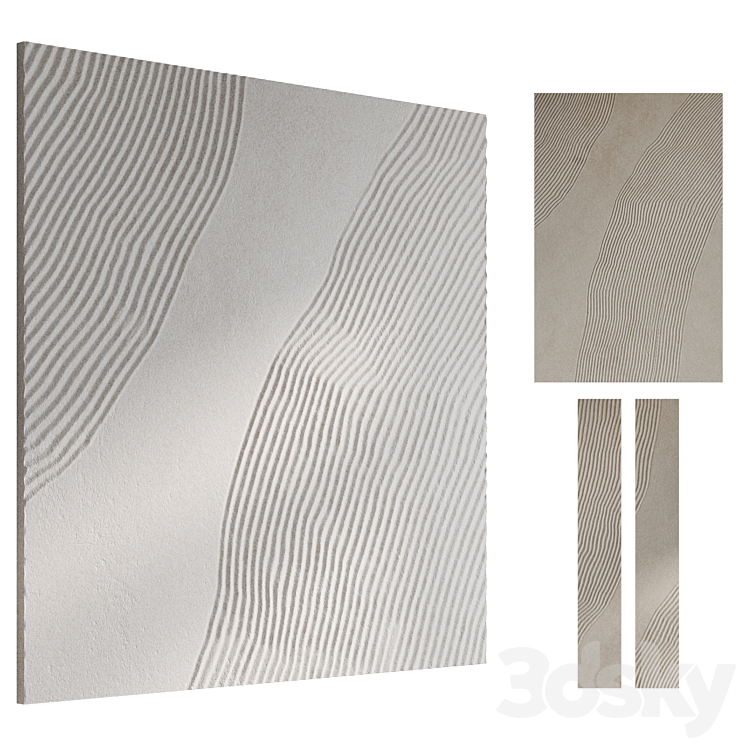 Wave panel - Frame - 3D model