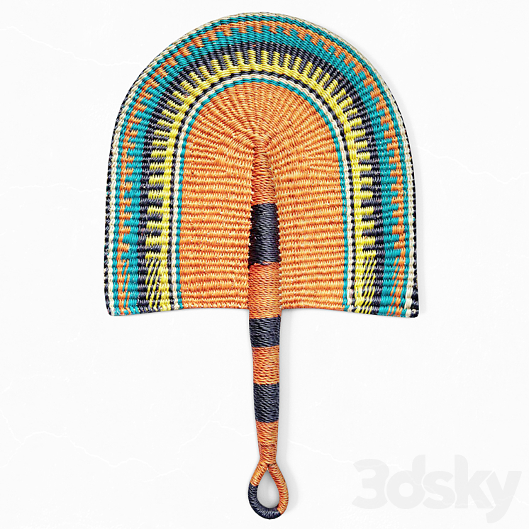 African Handwoven Fan 27 - Other decorative objects - 3D model