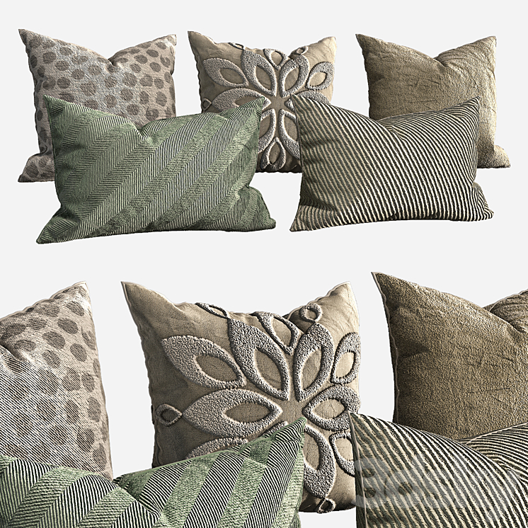 Decorative cushion set - vol.01 - Pillows - 3D model