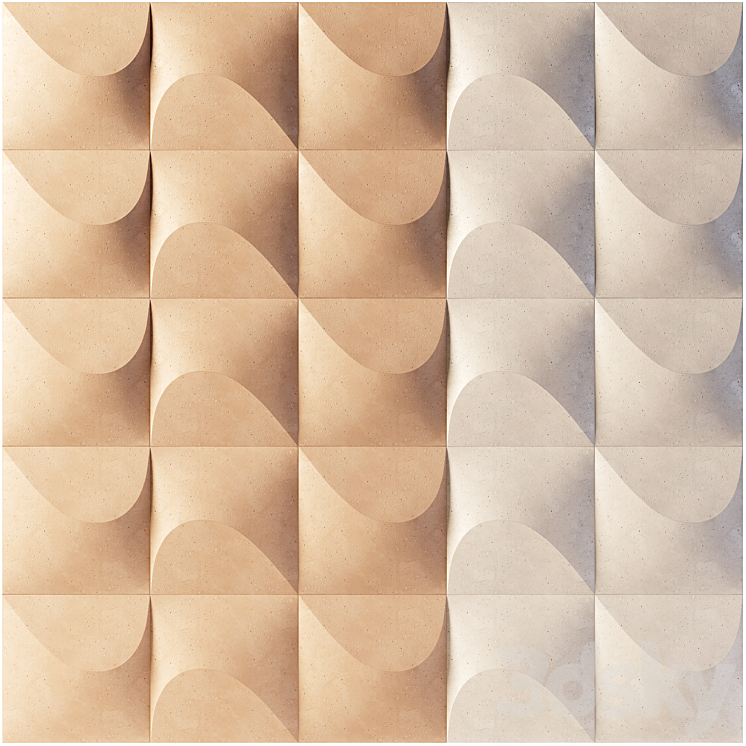 Acoustic panels - 3D panel - 3D model