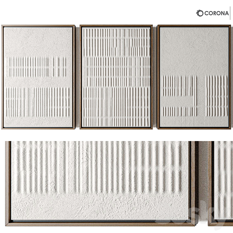 3D ART RELIEF NO02 - Frame - 3D model