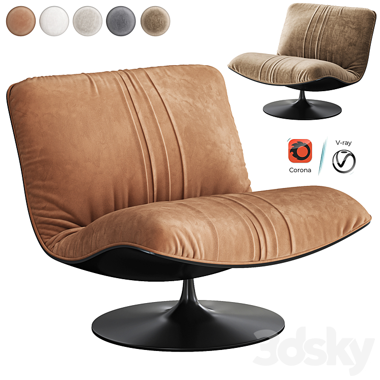 Marilyn armchair by Baxter - Arm chair - 3D model