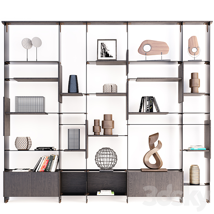 Time - wall hanging cabinet by shake-design - Rack - 3D model