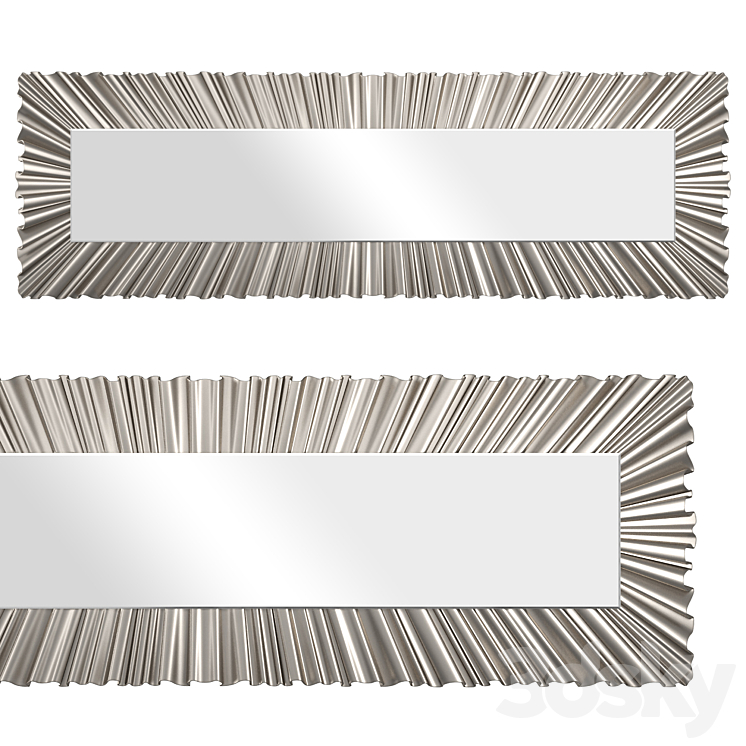 Chaucer Mirror in Silver - Mirror - 3D model