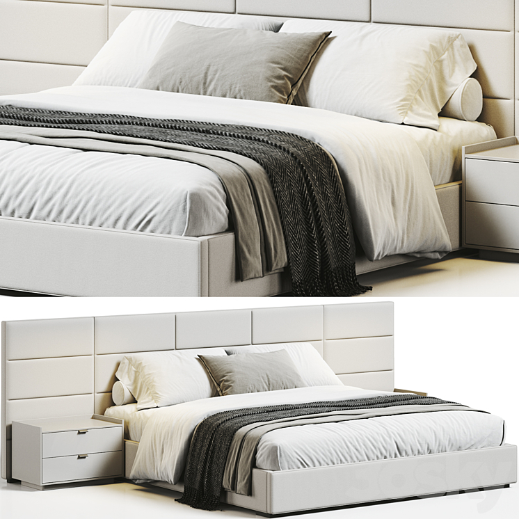 RH Modena Bed - Bed - 3D model