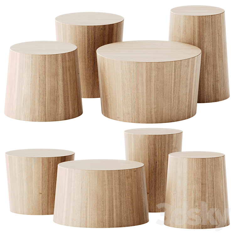 OKE Coffee tables by DE PADOVA - Table - 3D model
