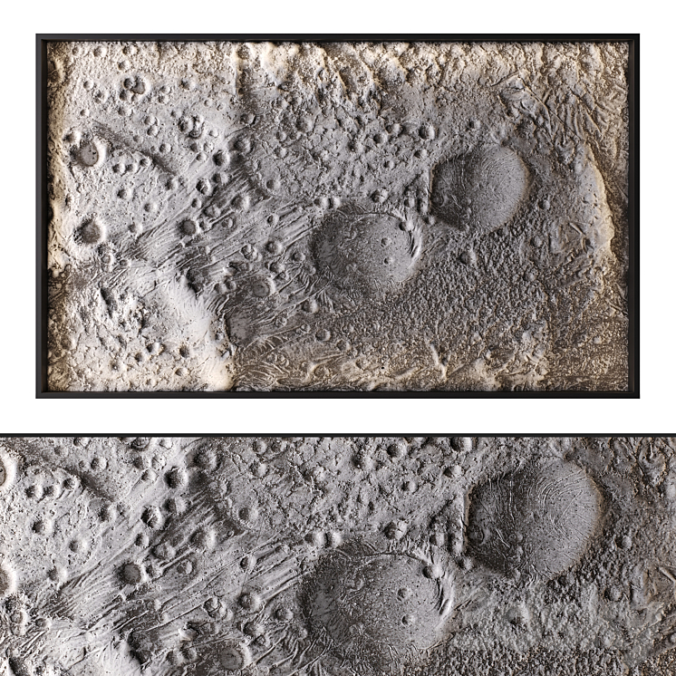 Decorative wall SURFACE OF THE MOON - Other decorative objects - 3D model