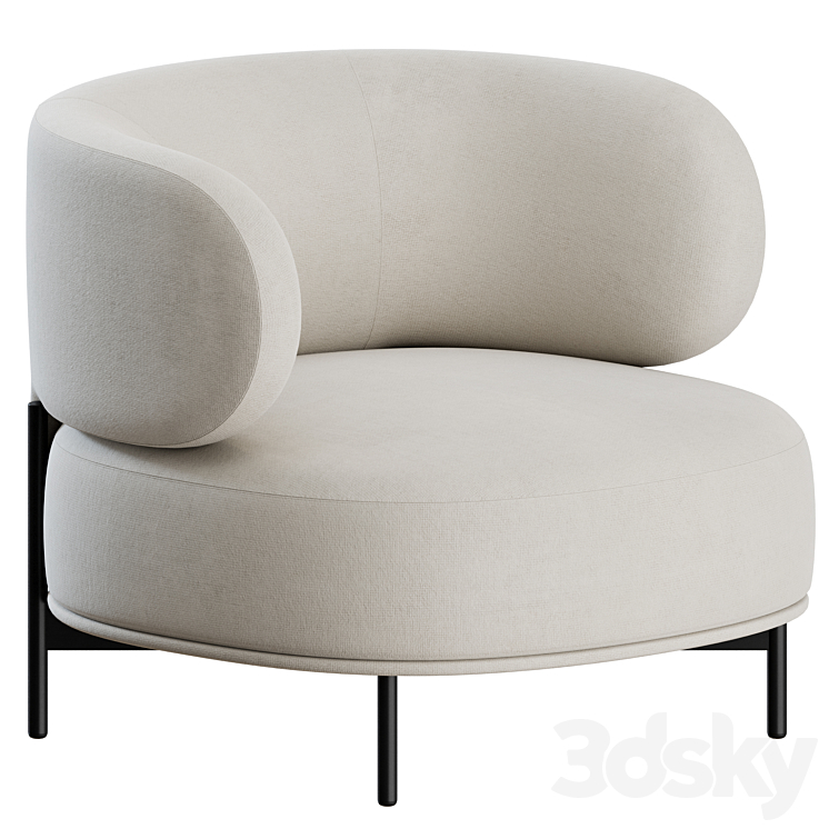 AKIKO Lounge By Gallotti&Radice - Arm chair - 3D model