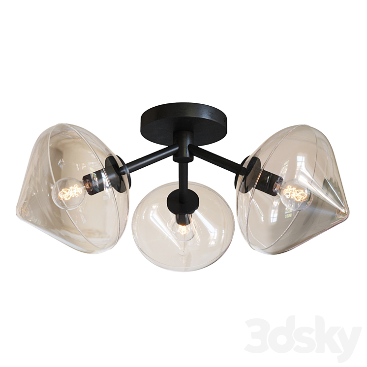 Adelina Diamond Flush Mount Ceiling Light - Ceiling lamp - 3D model