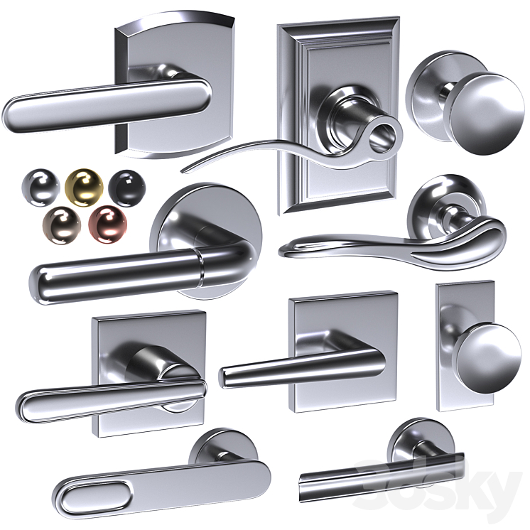 handle door collection- vol 01 - Doors - 3D model