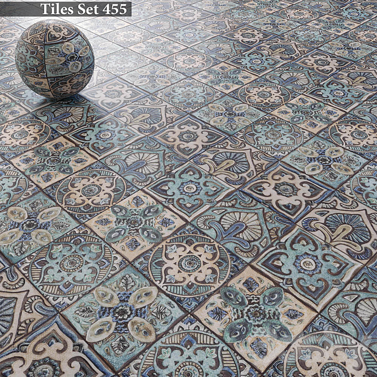 Tiles set 455 - Tile - 3D model