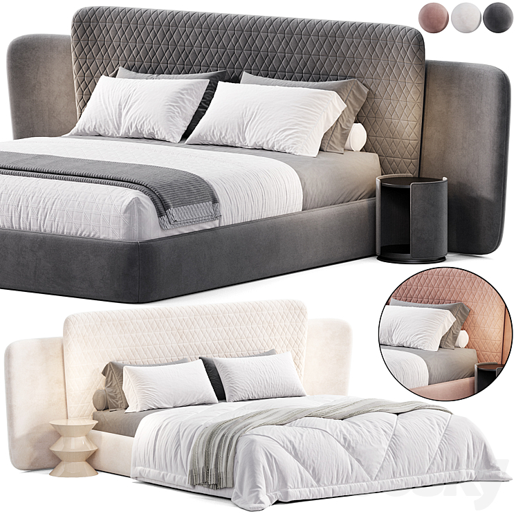 Sheila bed by Opera Contemporary - Bed - 3D model