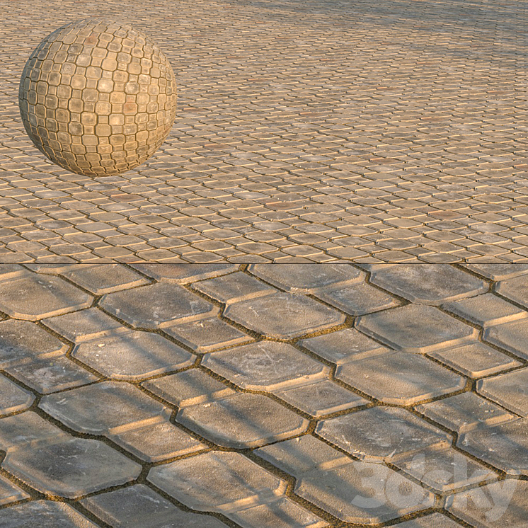 Pavement-066 - Stone - 3D model
