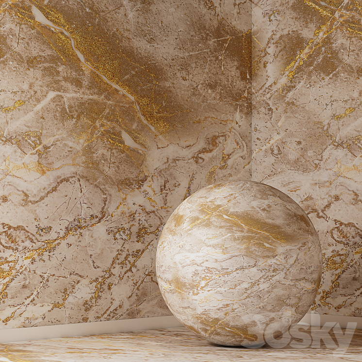 Decorative Stone 13 - Seamless 4K Texture - Stone - 3D model