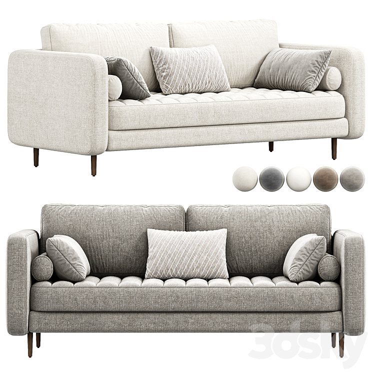 Dennes Sofa By Westelm - Sofa - 3D model