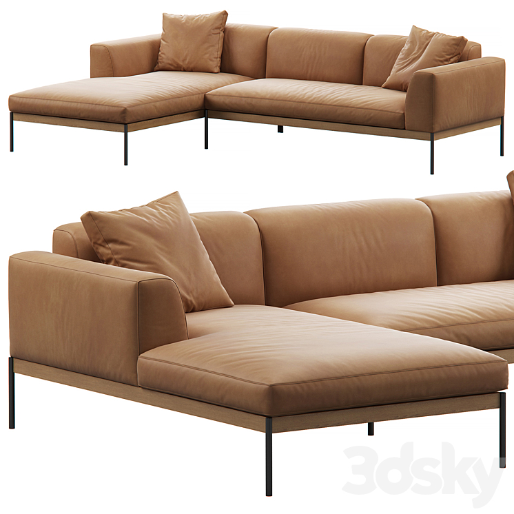 Department Leather Sofa by Natadora - Sofa - 3D model