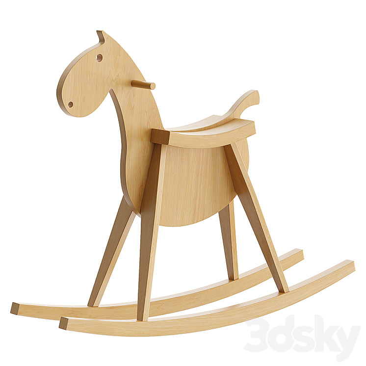 Horse Pony Vood - Toy - 3D model